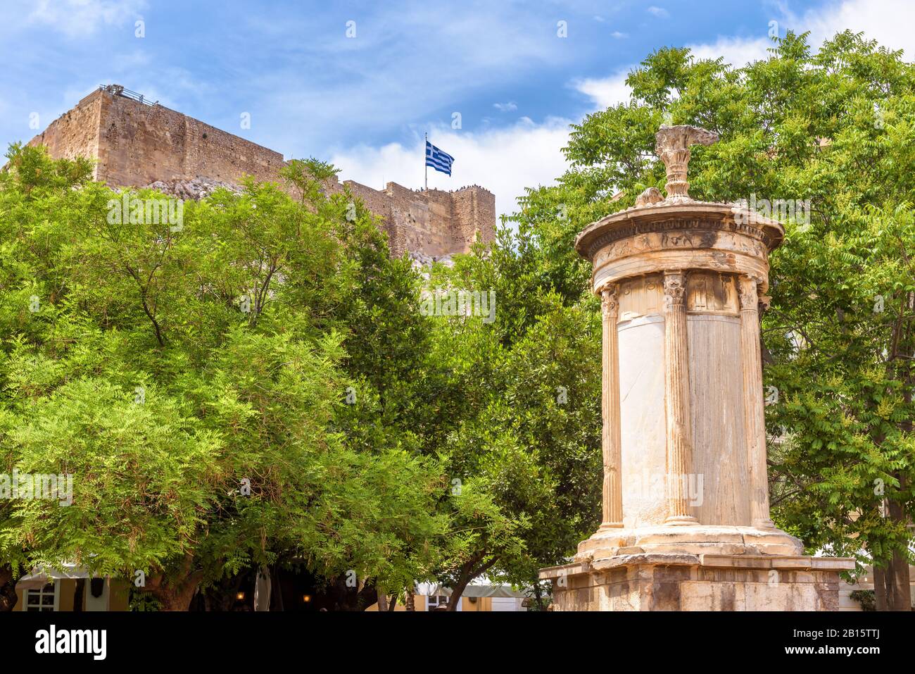 Choragic Monument of Lysicrates, Athens, Greece. It is an old landmark ...