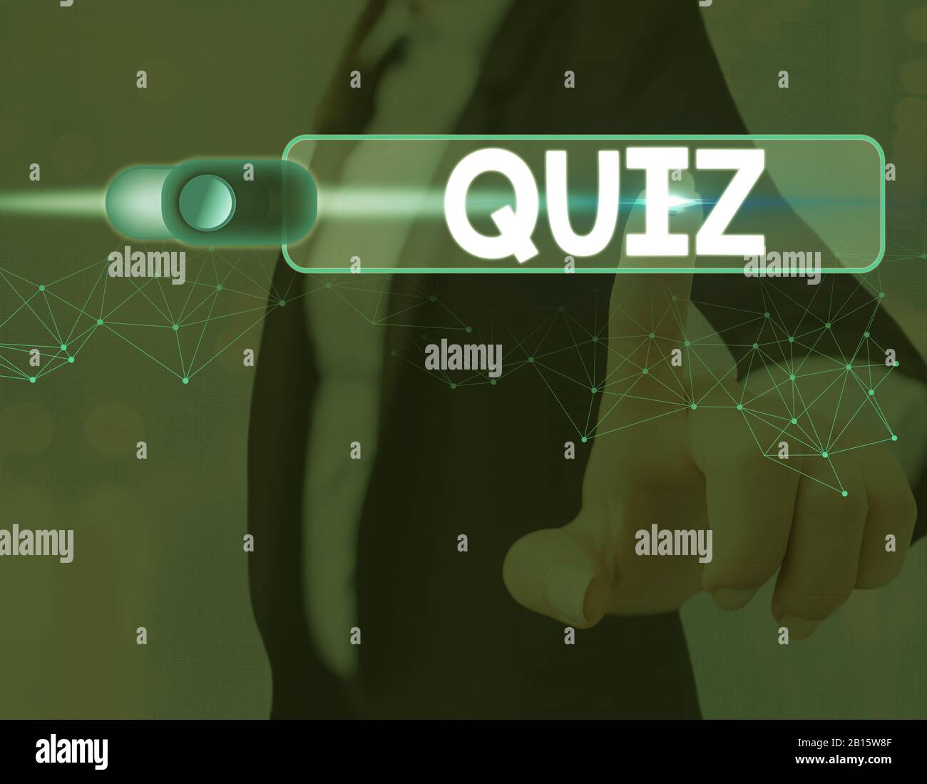 Handwriting text Quiz. Conceptual photo Brief informal test given to ...