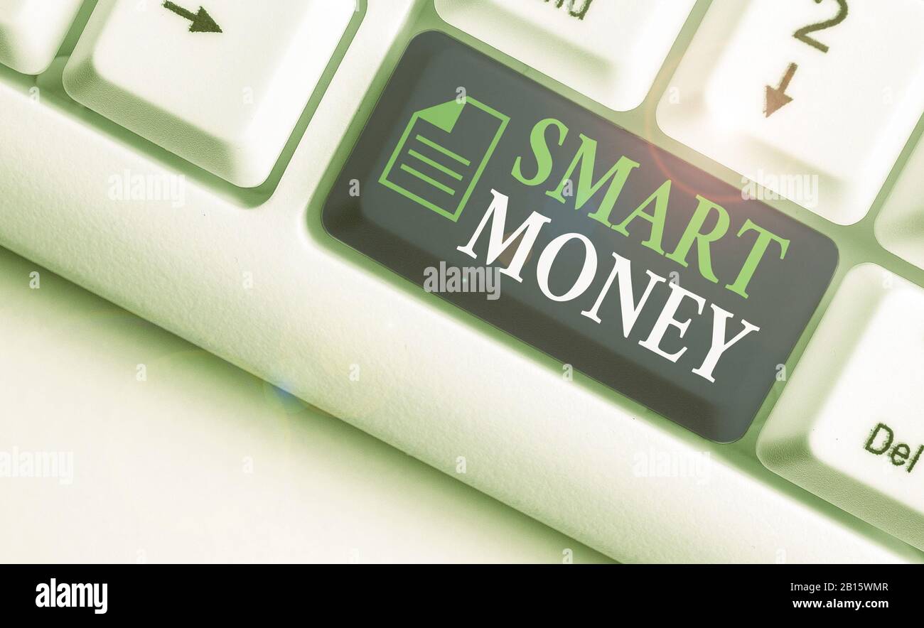 Writing note showing Smart Money. Business concept for the money bet or ...