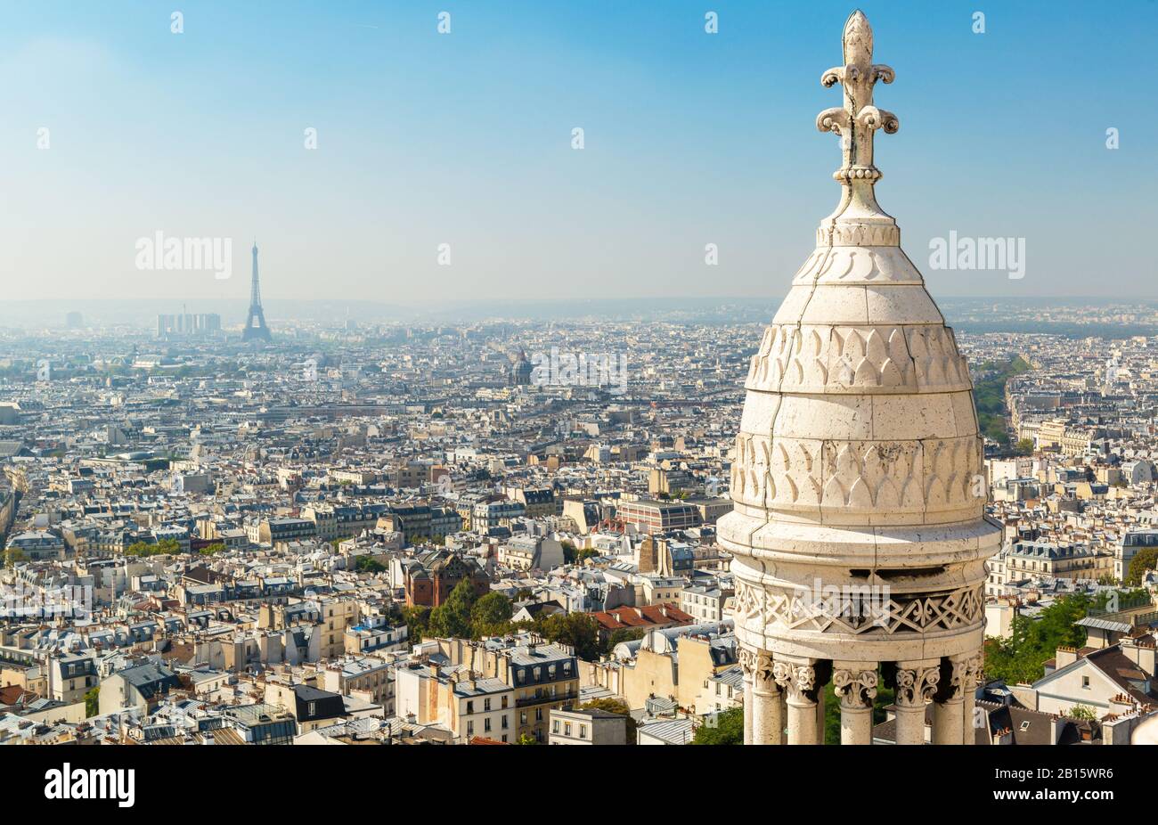 View of Paris from the Sacre Coeur in Montmartre hill Stock Photo - Alamy