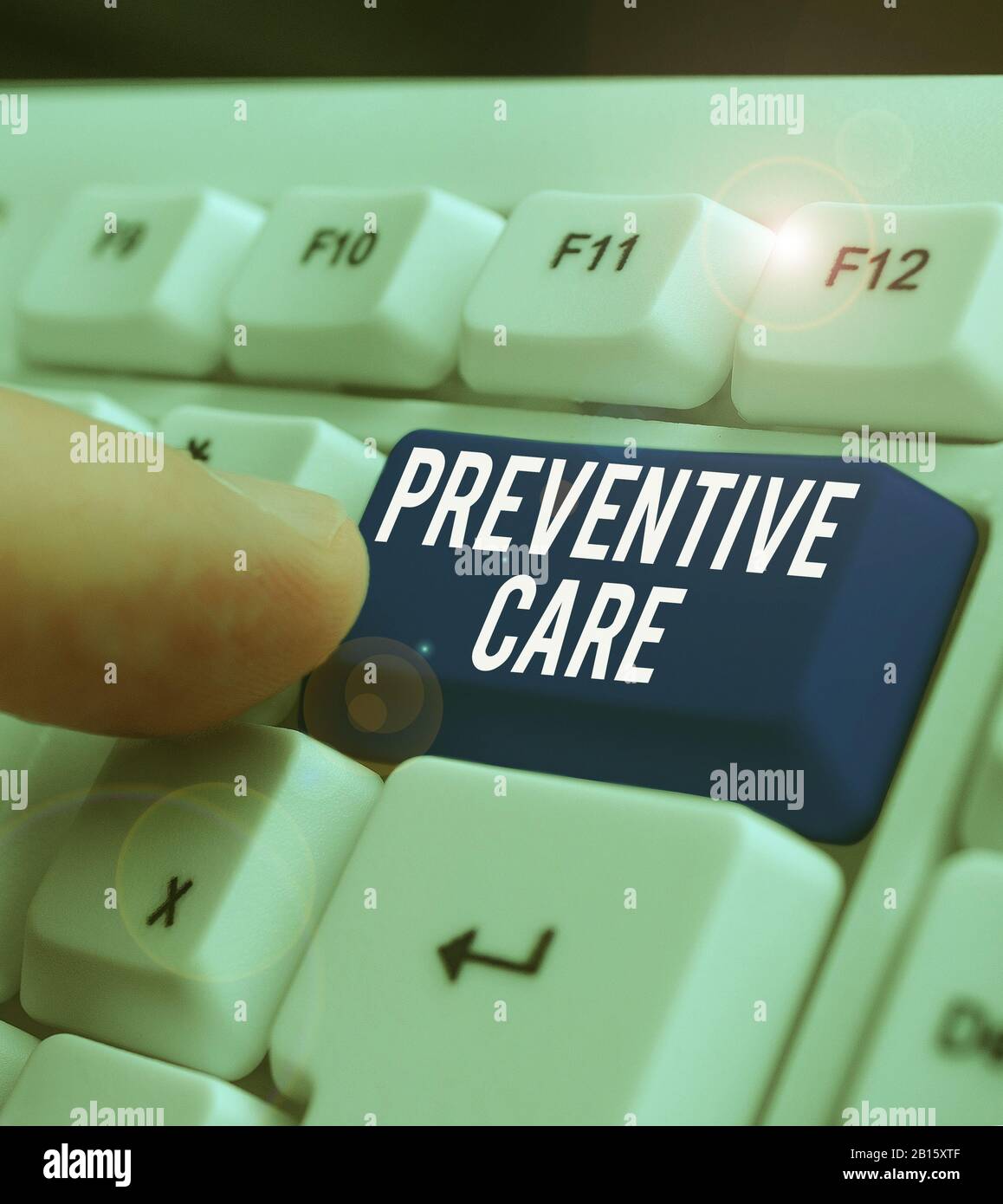 Conceptual hand writing showing Preventive Care. Concept meaning care ...