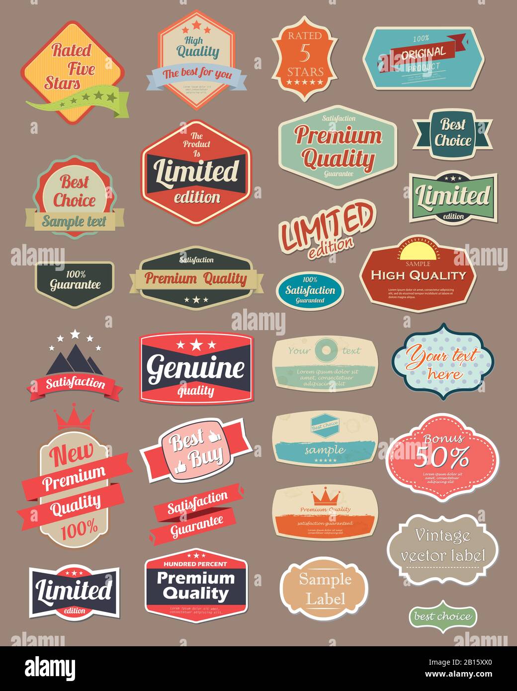 greeting label design vector illustration Stock Vector Image & Art - Alamy