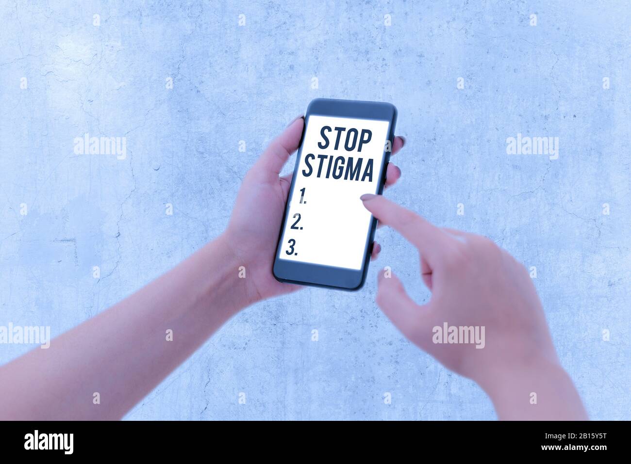 Text sign showing Stop Stigma. Business photo showcasing end the ...