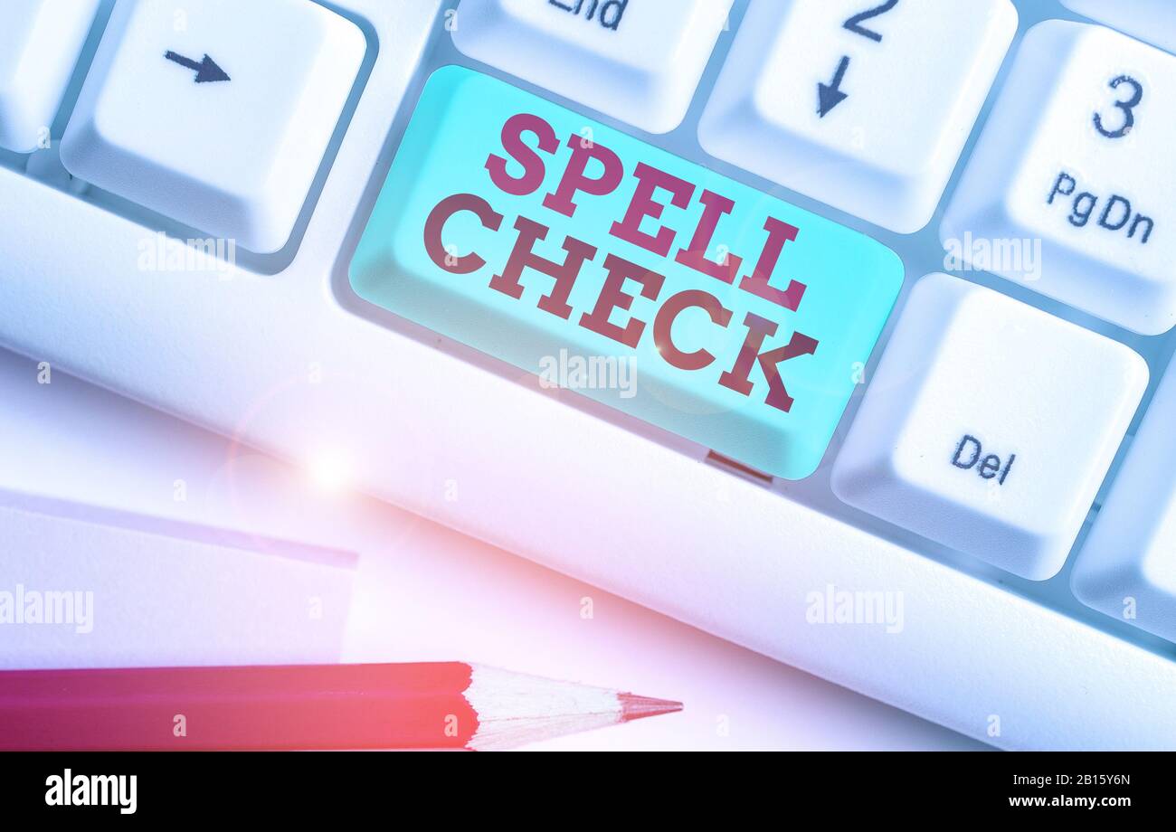 Word writing text Spell Check. Business photo showcasing to use a ... Word writing text Spell Check. Business photo showcasing to use a ...