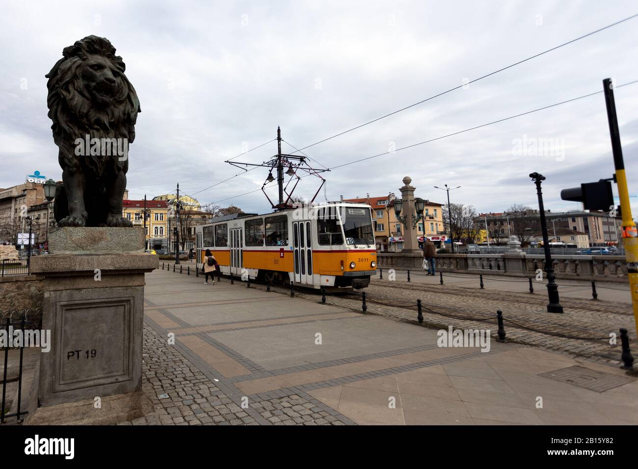 Sofia, Bulgaria - February 23 2020: Panoramic view of Lion`s Bridge ...