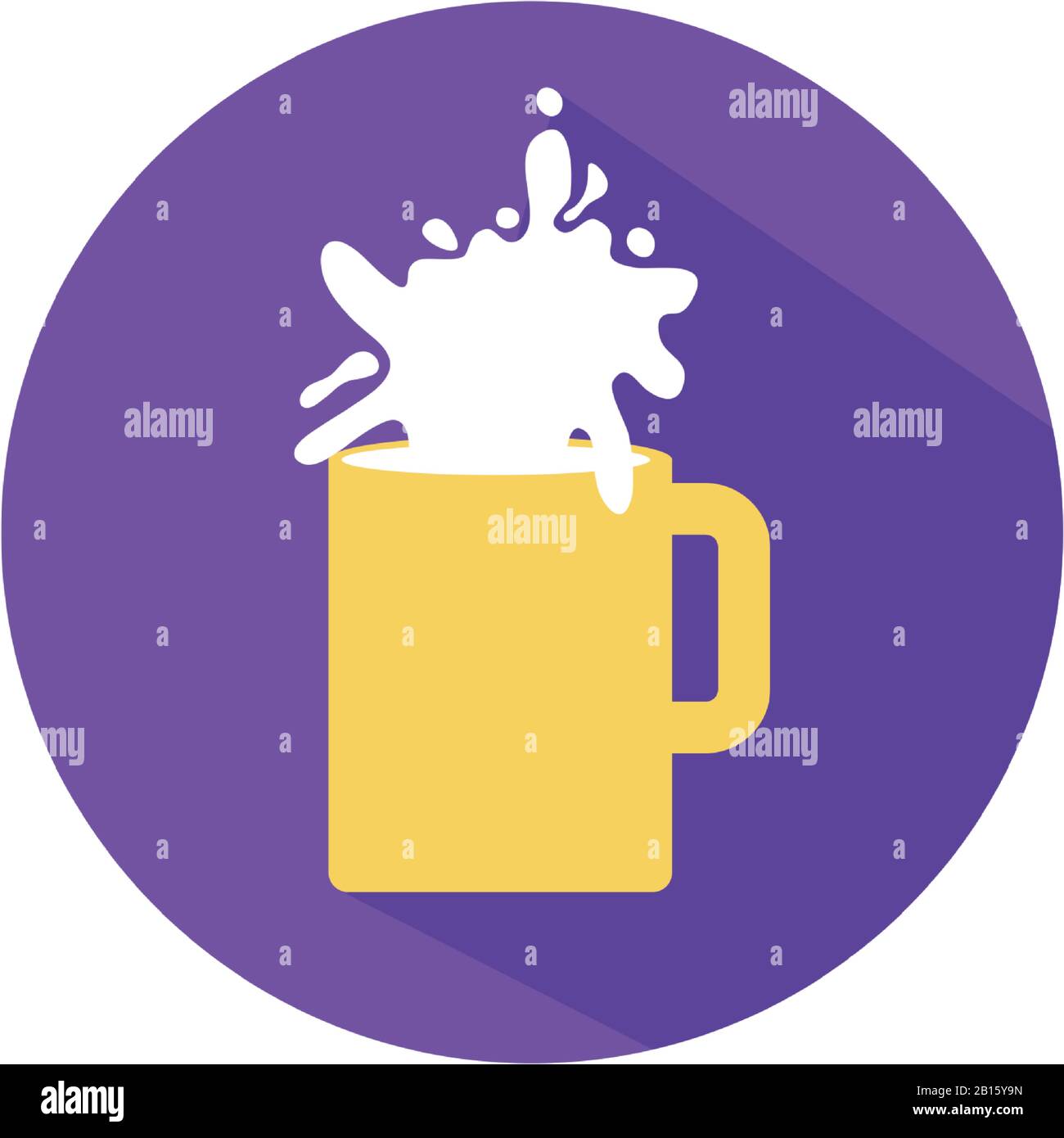 milk mug flat style icon design, Drink dairy beverage breakfast fresh ...