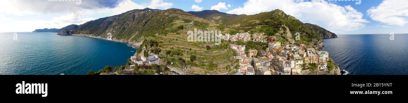 Panoramic aerial view riomaggiore hi-res stock photography and images ...