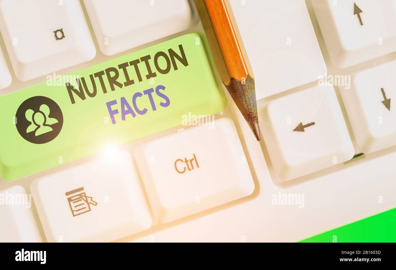 Conceptual hand writing showing Nutrition Facts. Concept meaning ...