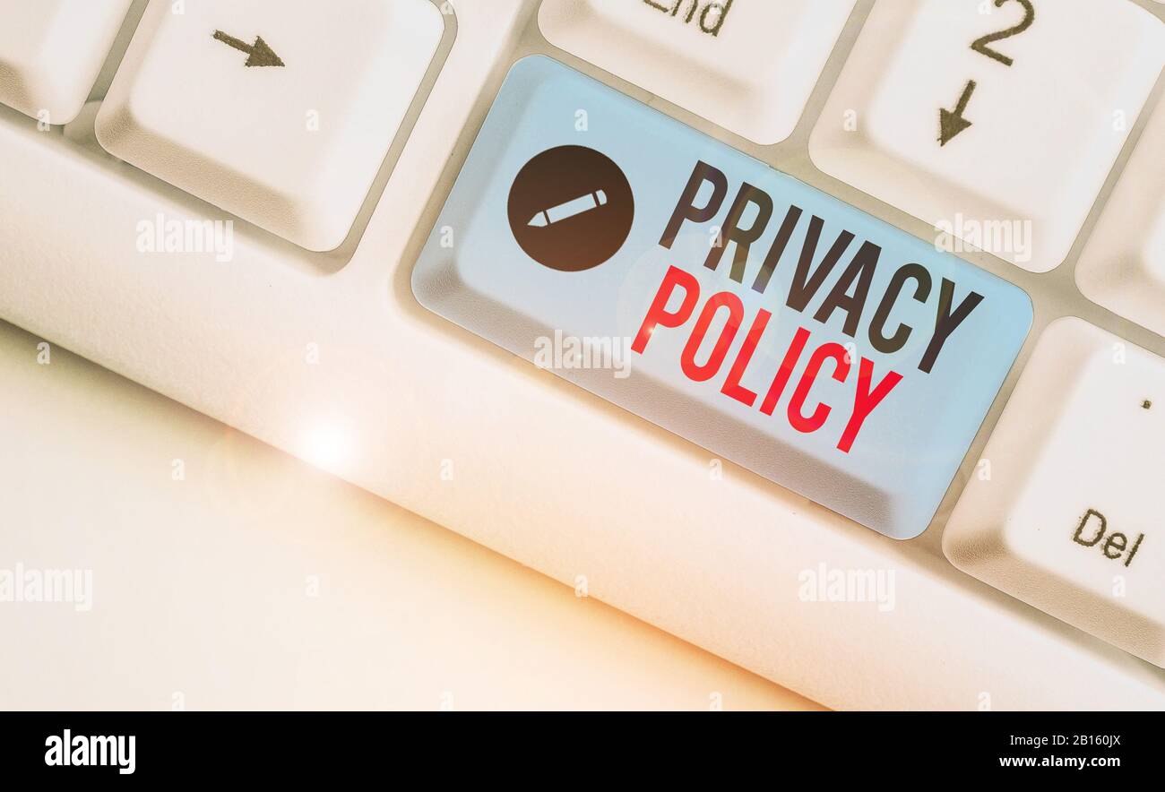 Word writing text Privacy Policy. Business photo showcasing statement ...