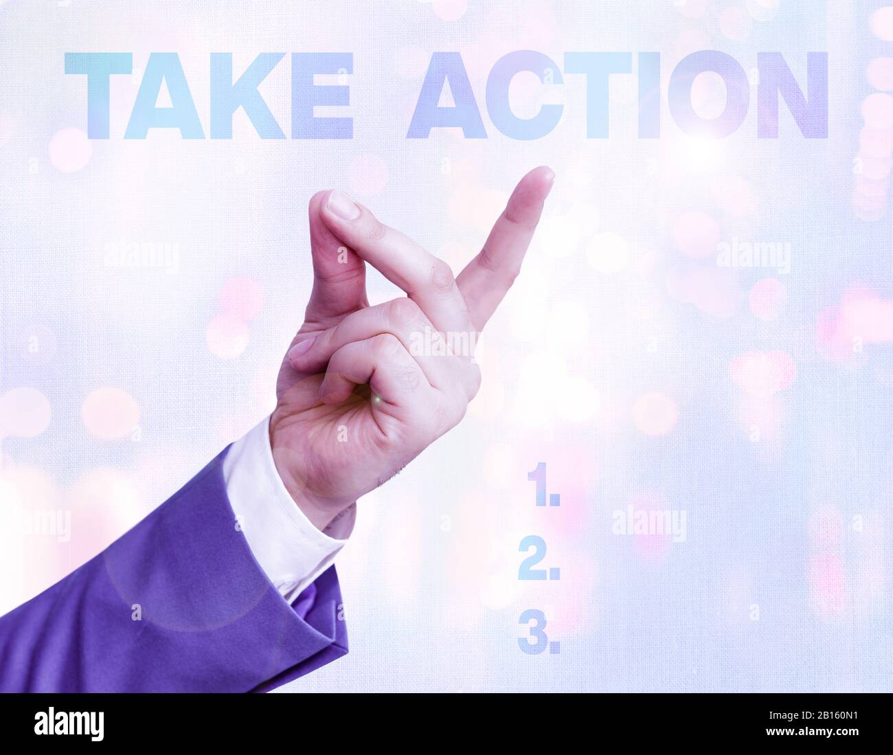 Writing note showing Take Action. Business concept for to do something ...