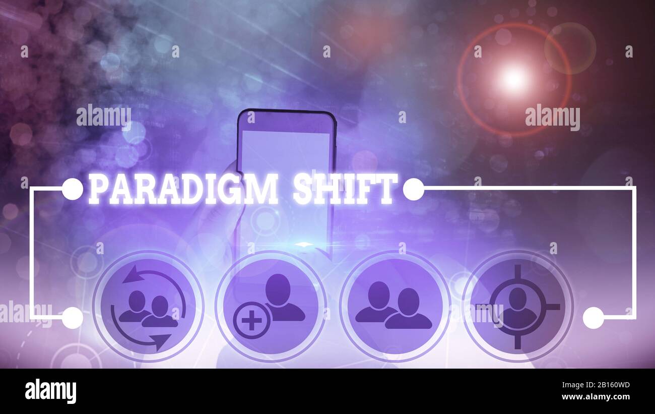 Handwriting text Paradigm Shift. Conceptual photo fundamental change in ...