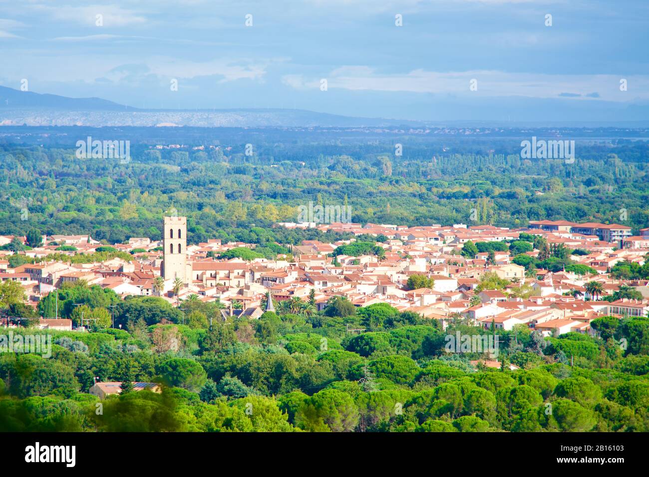 City of Argeles sur Mer in the sunshine Stock Photo - Alamy