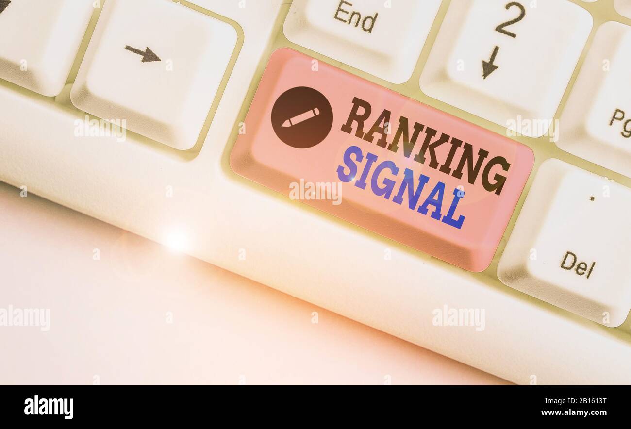 Handwriting text Ranking Signal. Conceptual photo characteristic of a ...