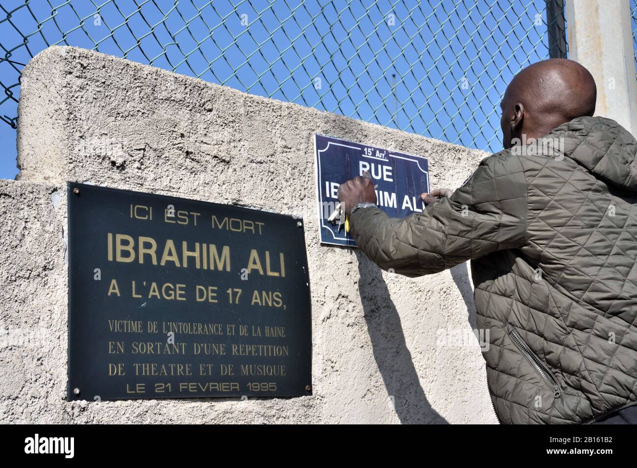 Marseille, France. 21st Feb, 2017. This picture shows a placard reading ...