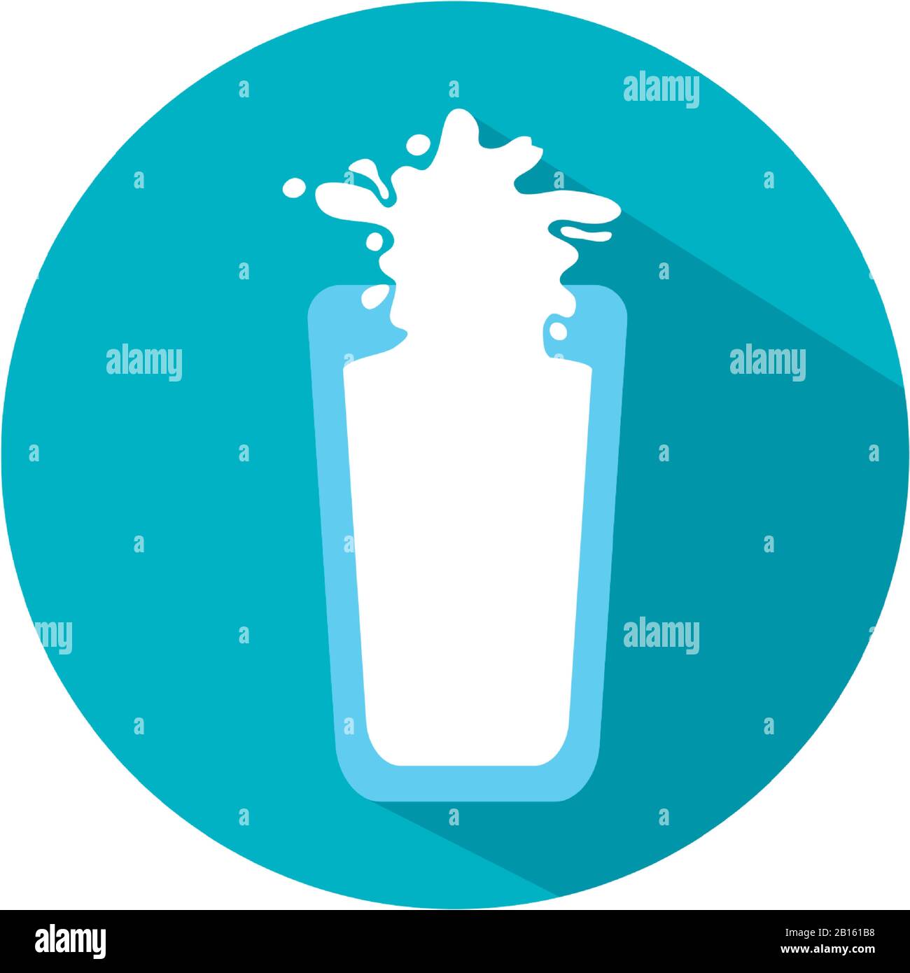 milk glass flat style icon design, Drink dairy beverage breakfast fresh ...