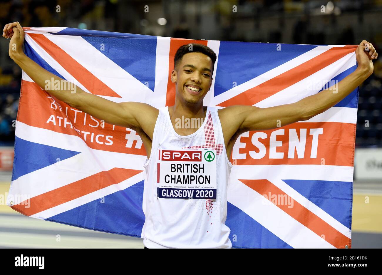 Tom Gale celebrates winning the Men's High Jump during day two of the ...