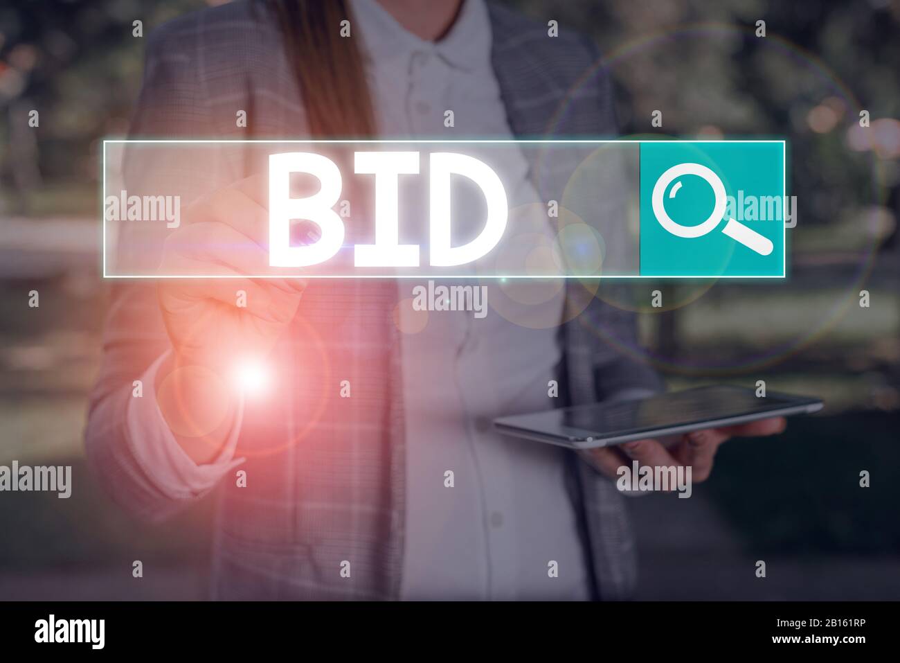 Conceptual hand writing showing Bid. Concept meaning to offer a ...