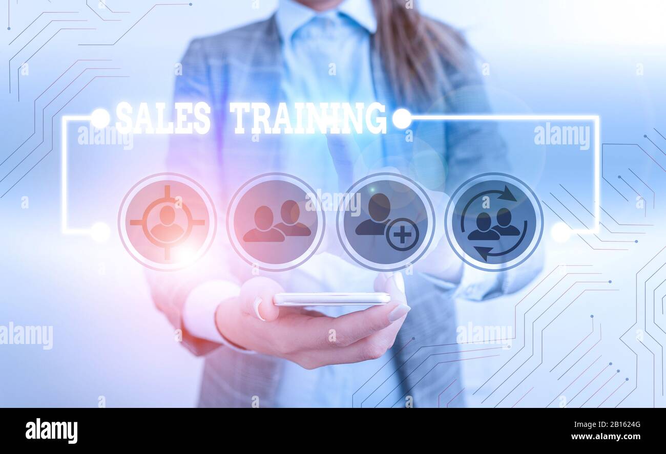 Handwriting text writing Sales Training. Conceptual photo train ...