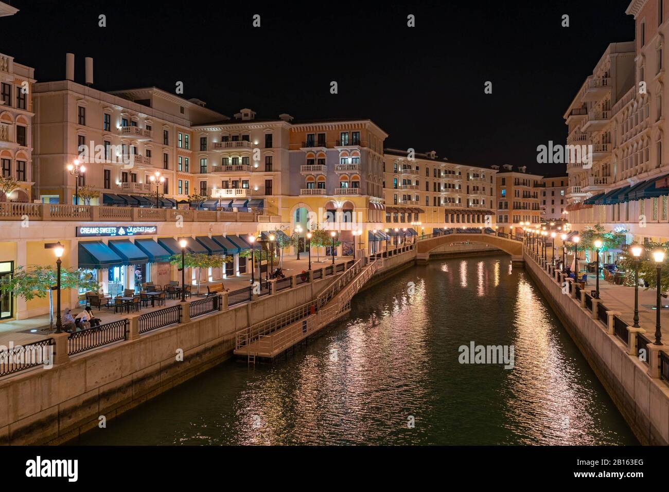 Buildings and water channels in Qanat Quartier, a new housing and ...