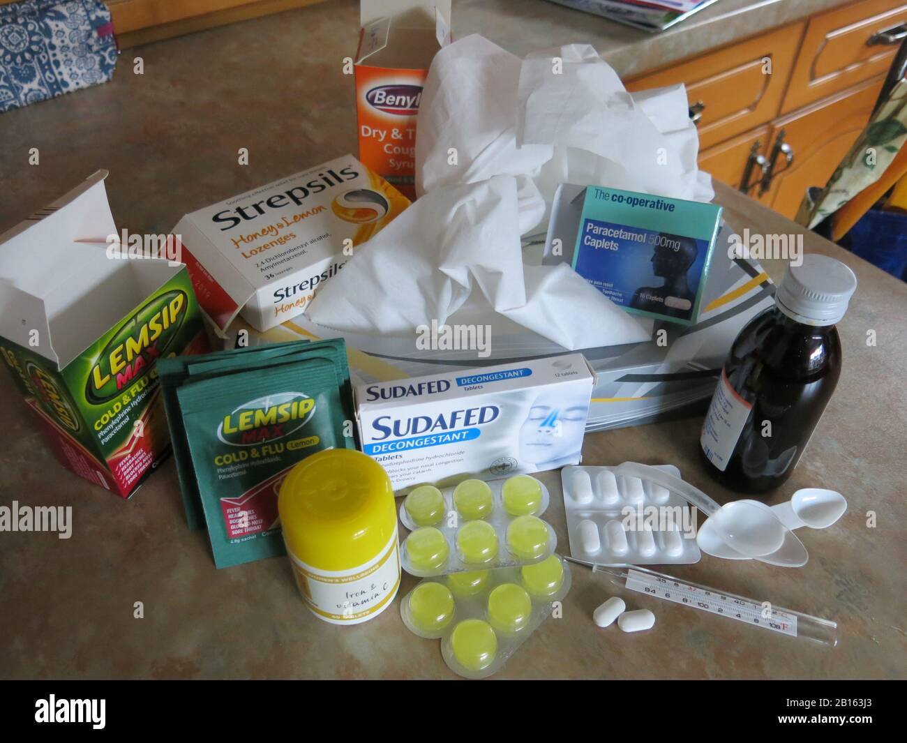 Tissues, throat sweets, cough mixture, decongestant and paracetamol to ...