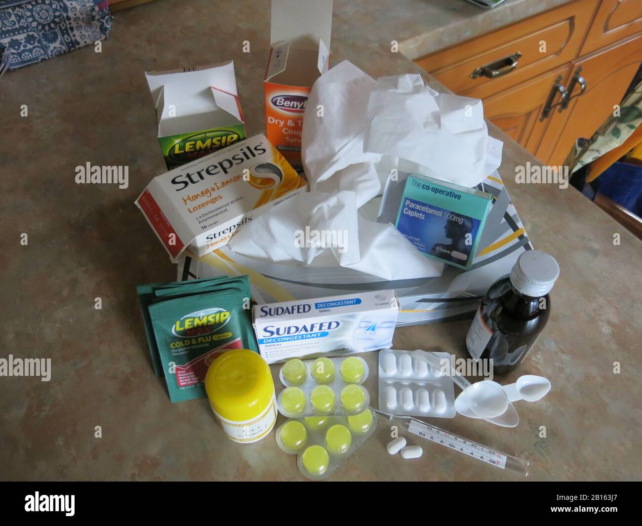 Tissues, throat sweets, cough mixture, decongestant and paracetamol to ...