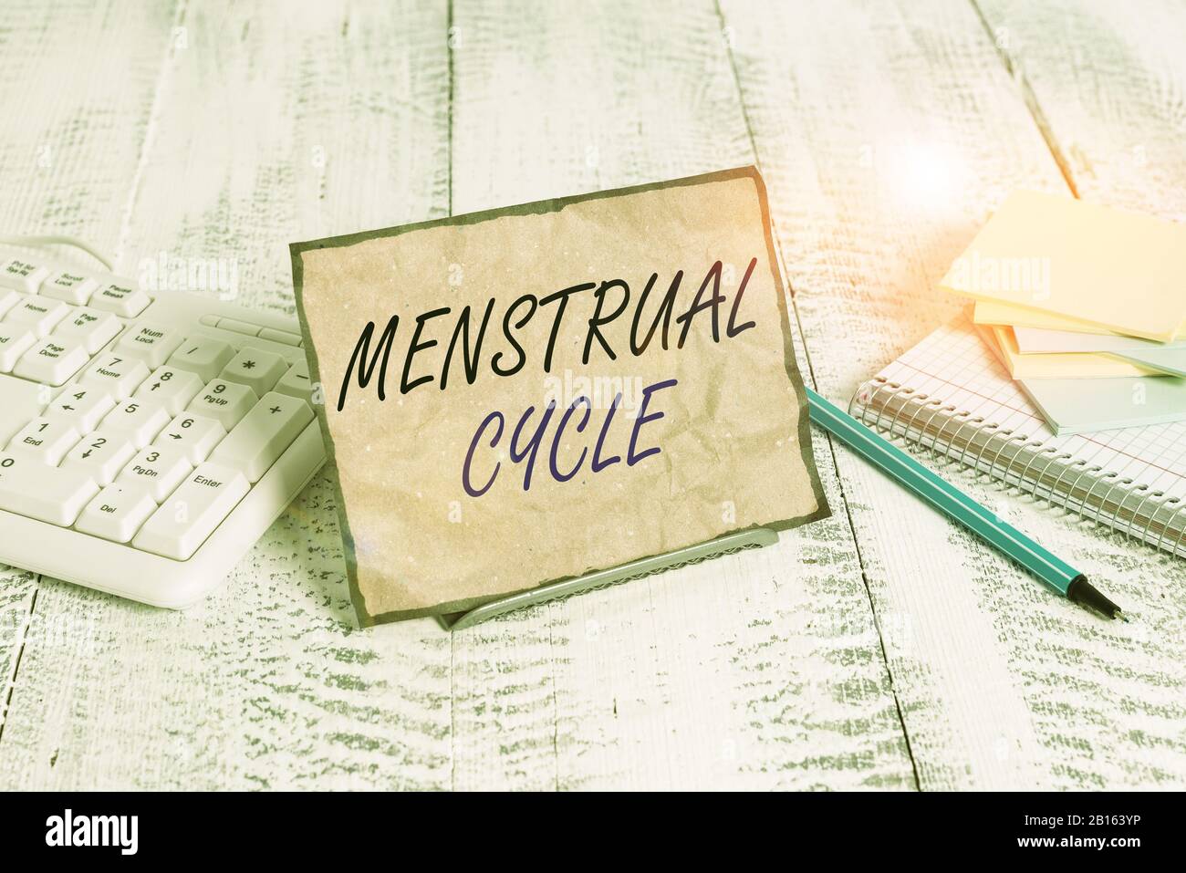 Conceptual hand writing showing Menstrual Cycle. Concept meaning ...