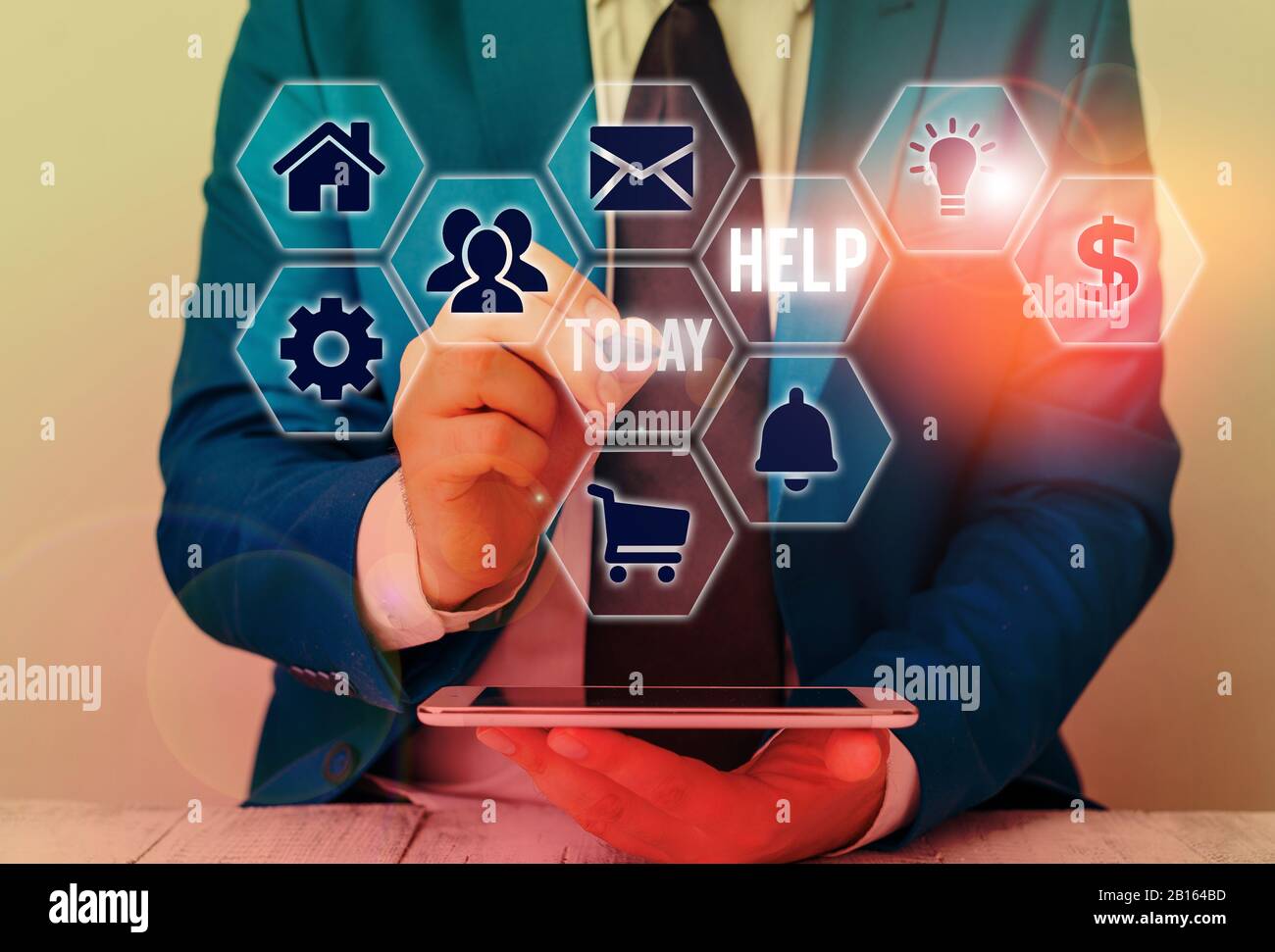 Text sign showing Help. Business photo text The action of helping ...