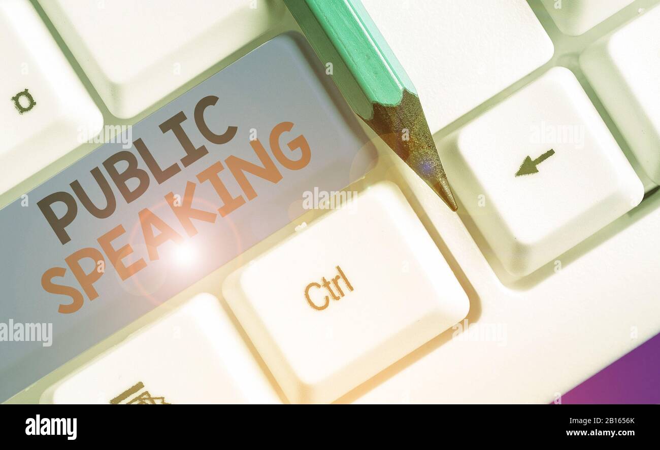 Word writing text Public Speaking. Business photo showcasing art of ...