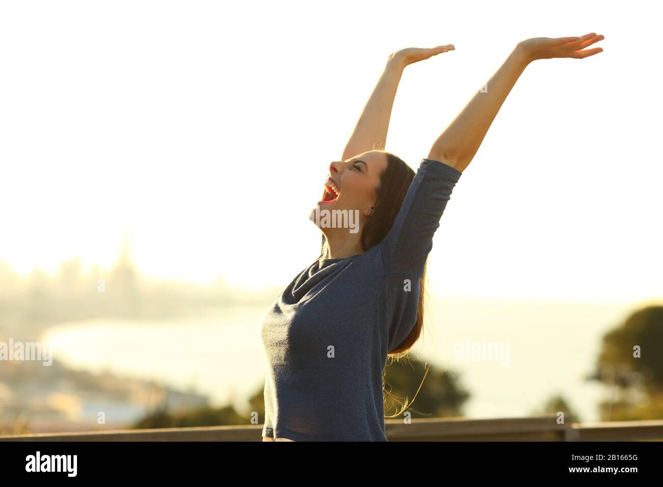 Screaming for joy hi-res stock photography and images - Alamy