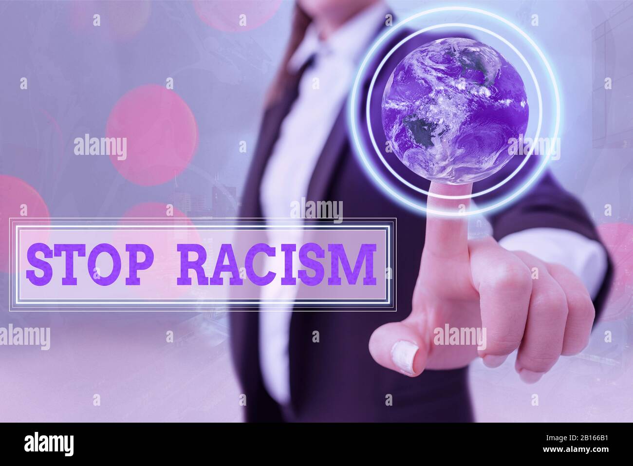 Writing note showing Stop Racism. Business concept for end the ...