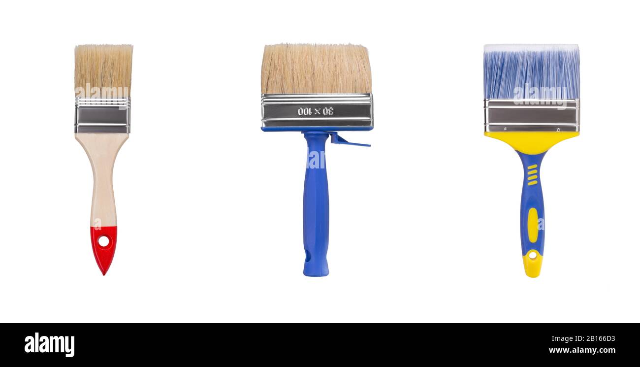 Set of paint brush for painting isolated on a white background ...