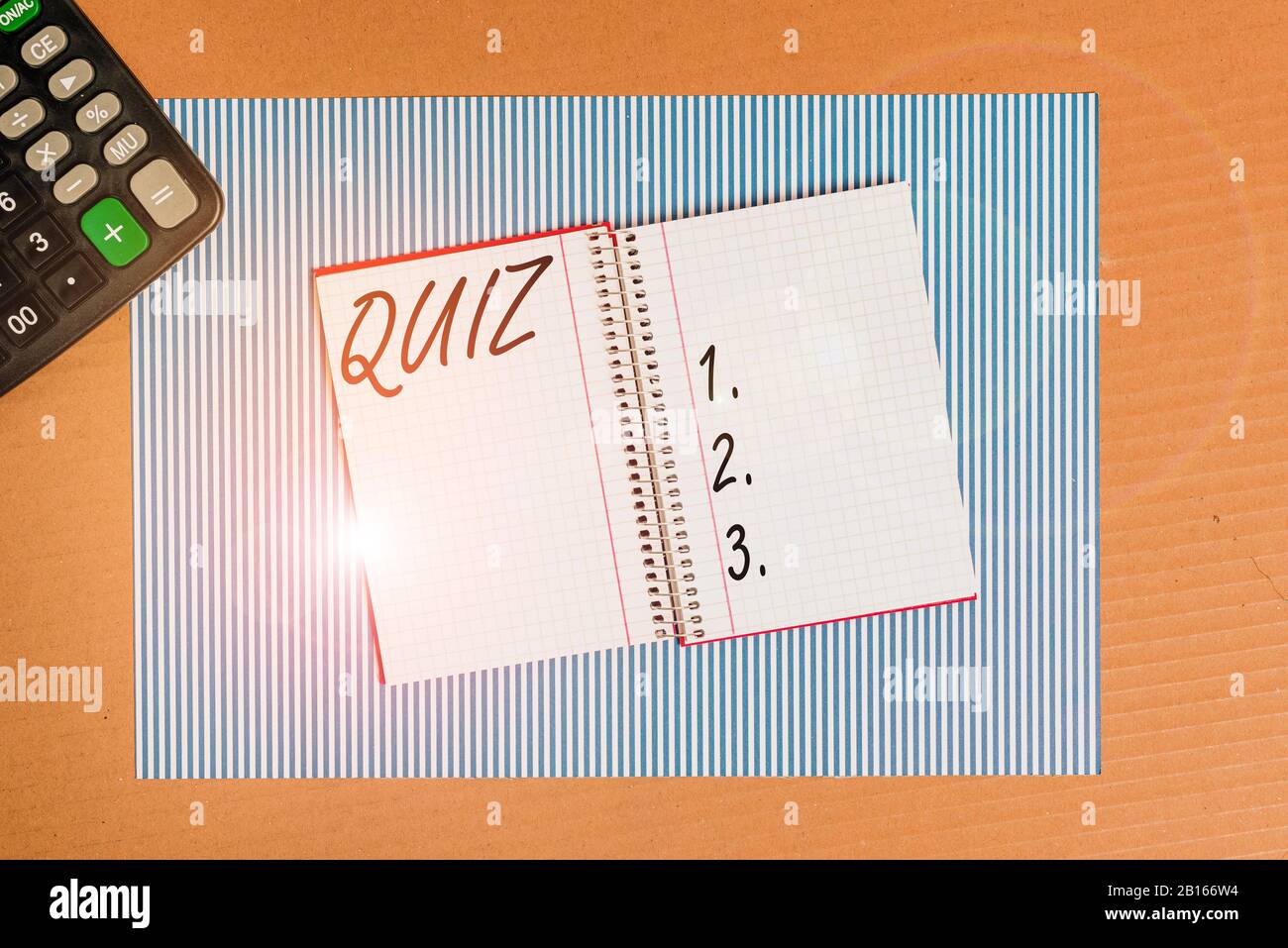 Writing note showing Quiz. Business concept for Brief informal test ...