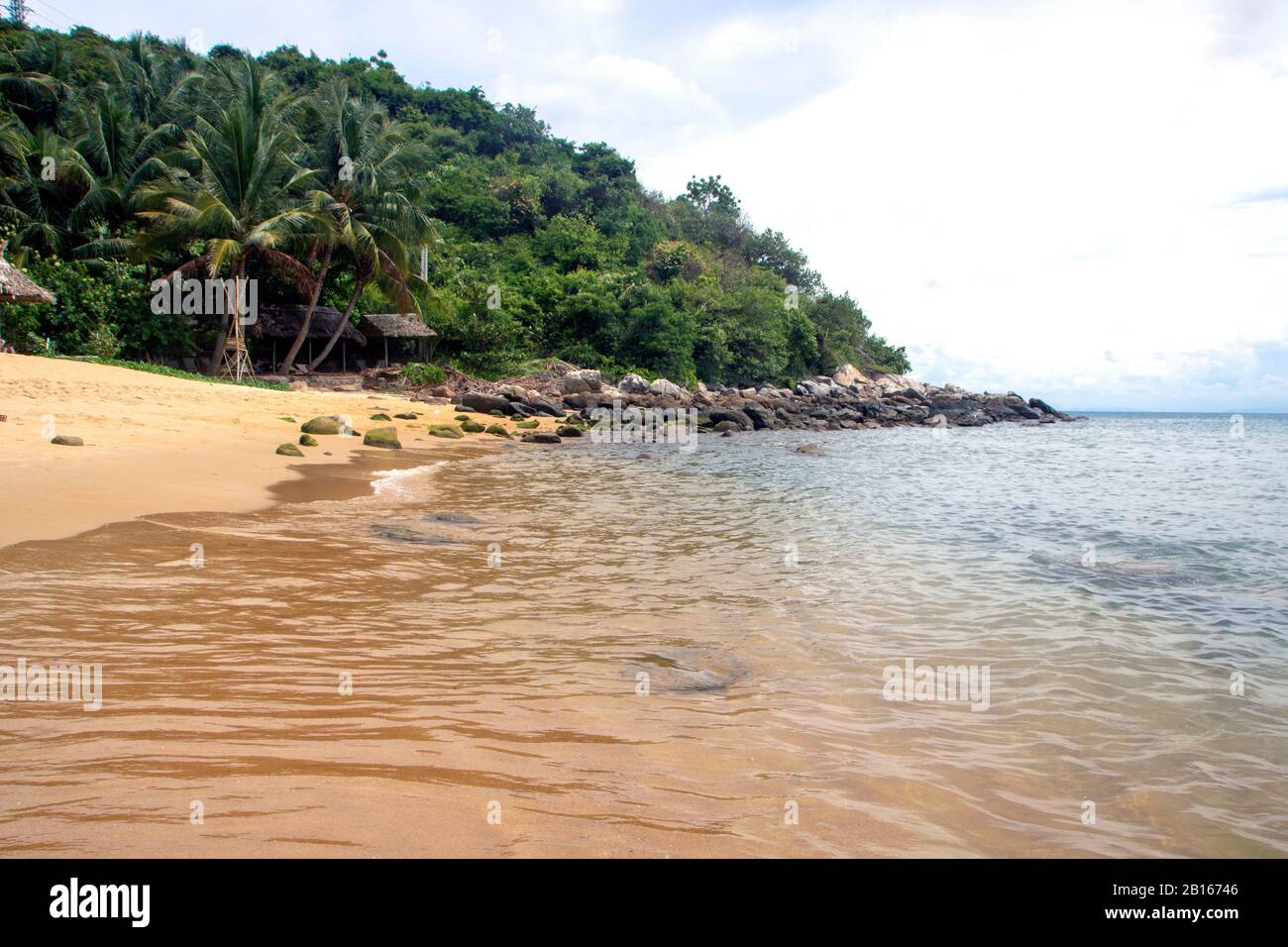 beach in the island of Cu Lao Cham, one of the Cham islands in Vietnam ...