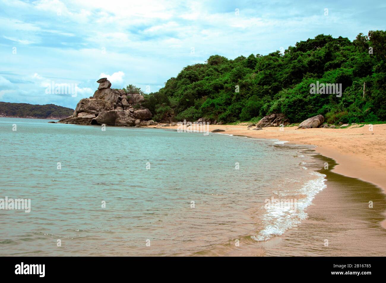 beach in the island of Cu Lao Cham, one of the Cham islands in Vietnam ...