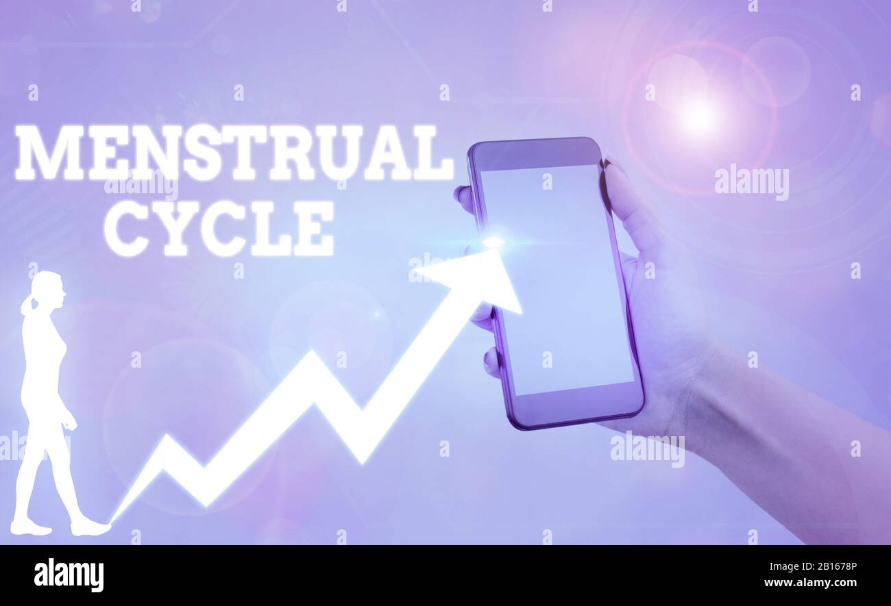 Word writing text Menstrual Cycle. Business photo showcasing monthly ...