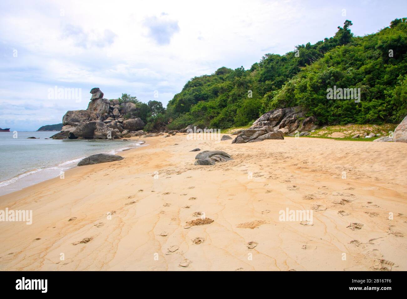 beach in the island of Cu Lao Cham, one of the Cham islands in Vietnam ...