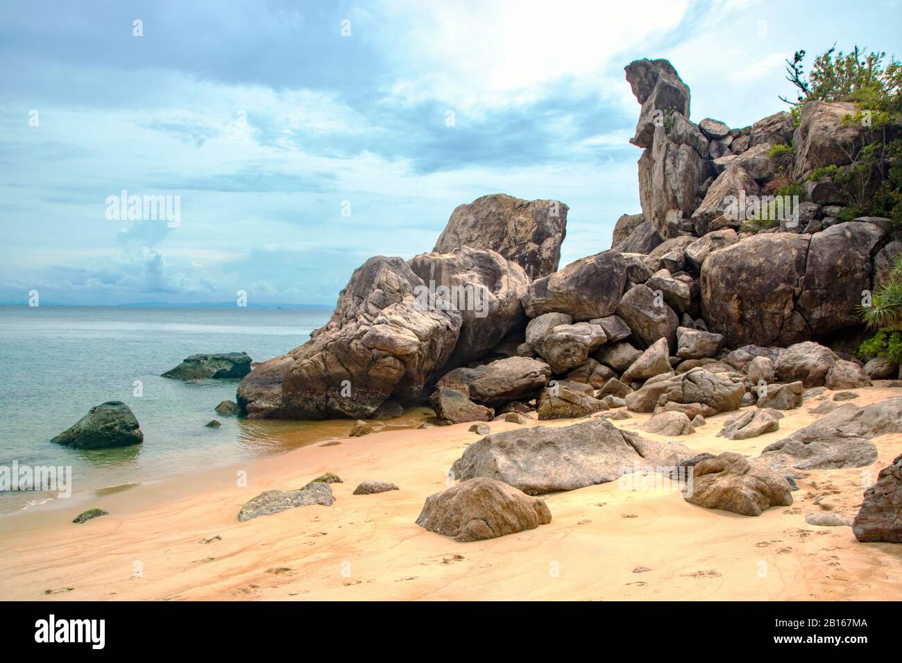 beach in the island of Cu Lao Cham, one of the Cham islands in Vietnam ...