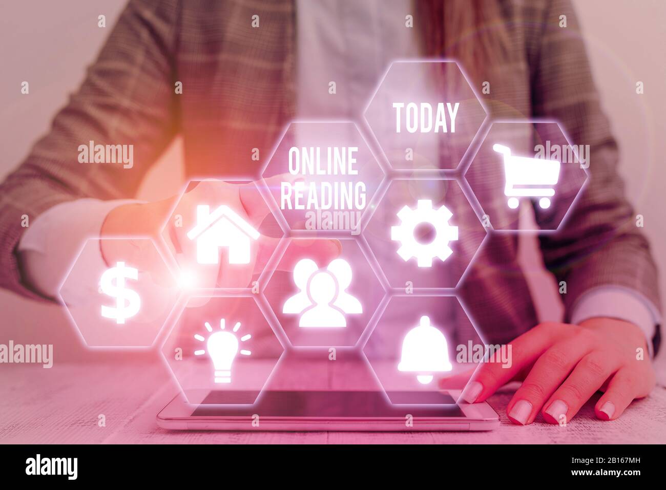 Word writing text Online Reading. Business photo showcasing process of ...