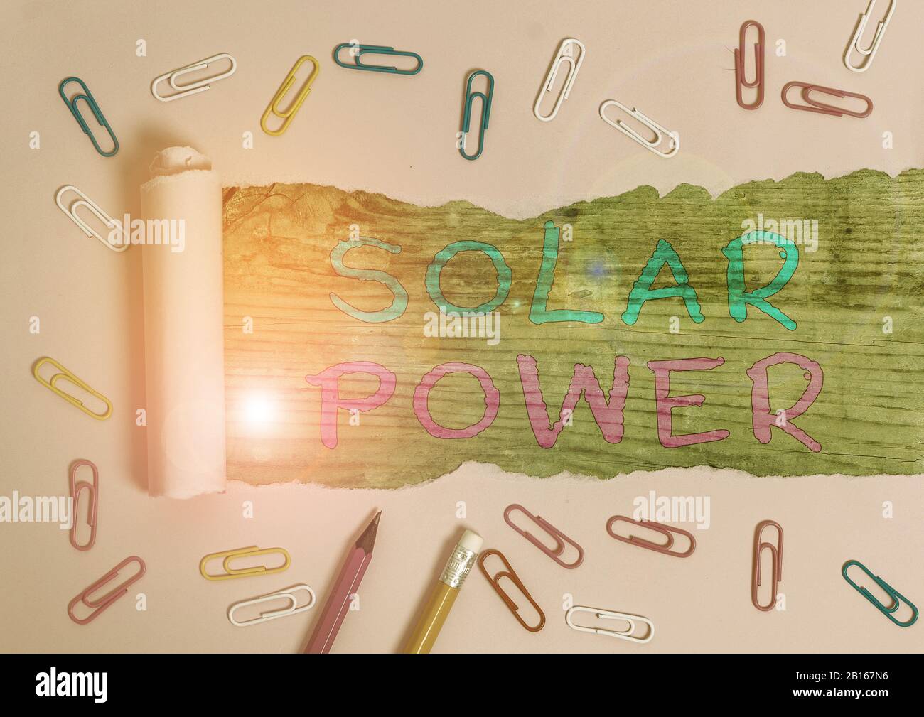 Handwriting text Solar Power. Conceptual photo the electricity produced ...