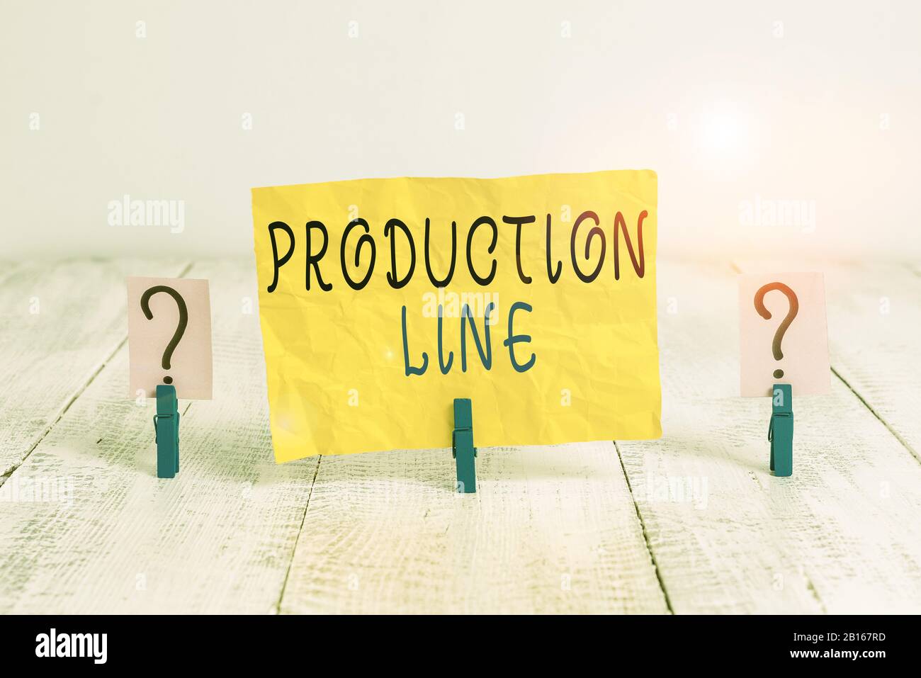 Writing note showing Production Line. Business concept for set of ...