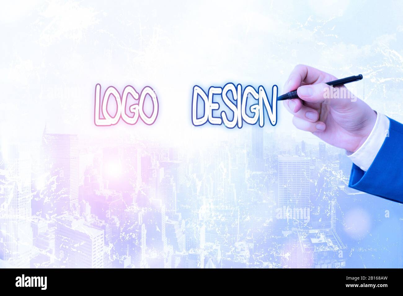 Conceptual hand writing showing Logo Design. Concept meaning a graphic ...