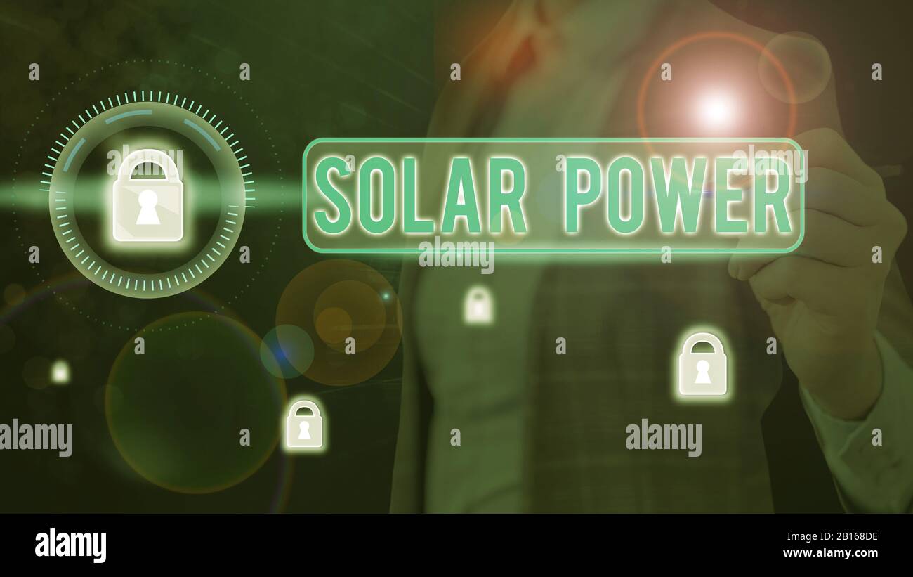 Word writing text Solar Power. Business photo showcasing the ...