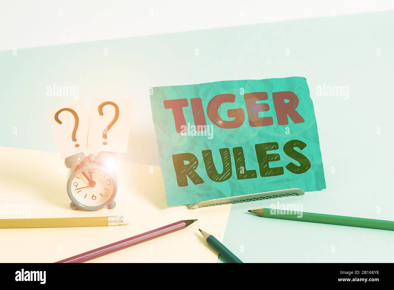Word writing text Tiger Rules. Business photo showcasing Willpower and ...