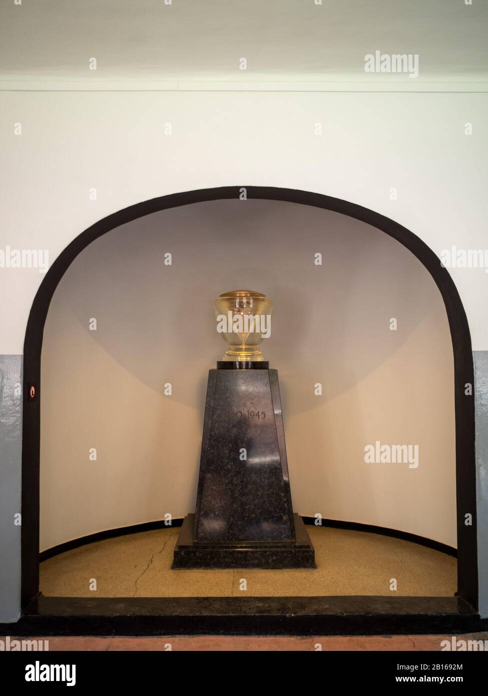 Auschwitz Concentration Camp memorial with ashes from the prisoners ...