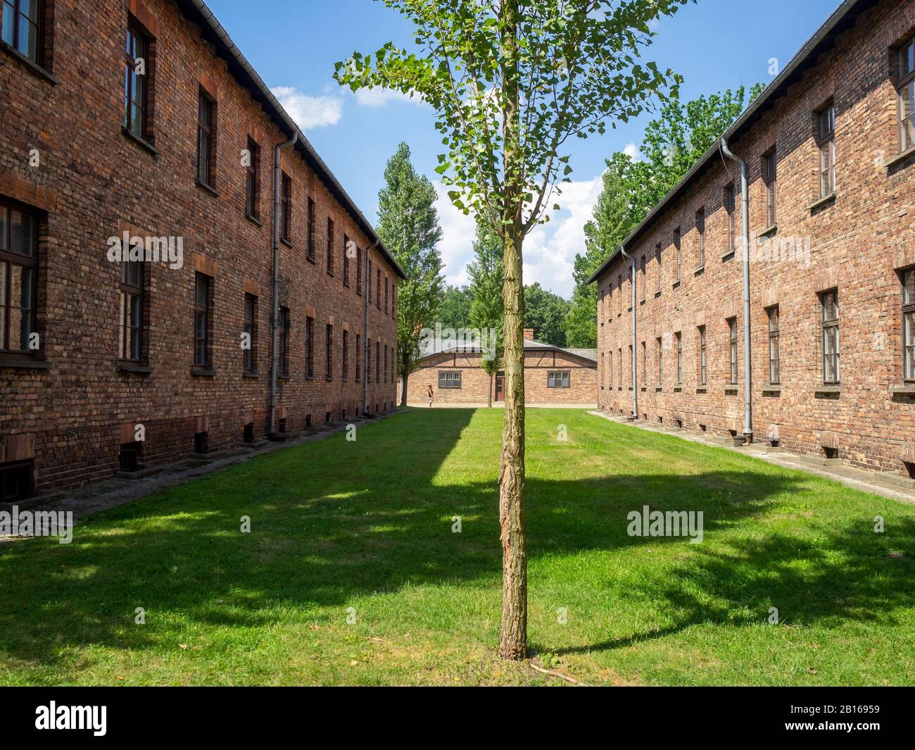 Auschwitz Concentration Camp barracks buildings Stock Photo - Alamy