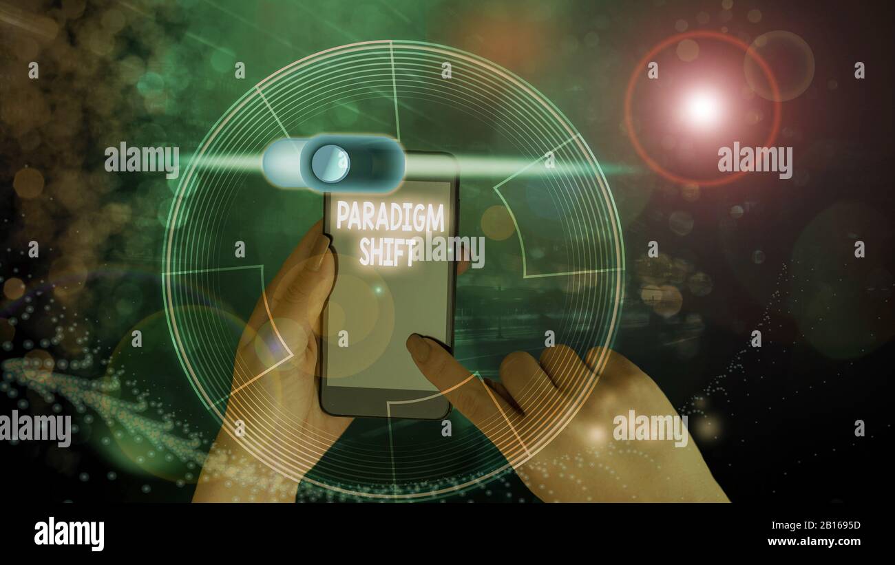 Writing note showing Paradigm Shift. Business concept for fundamental ...