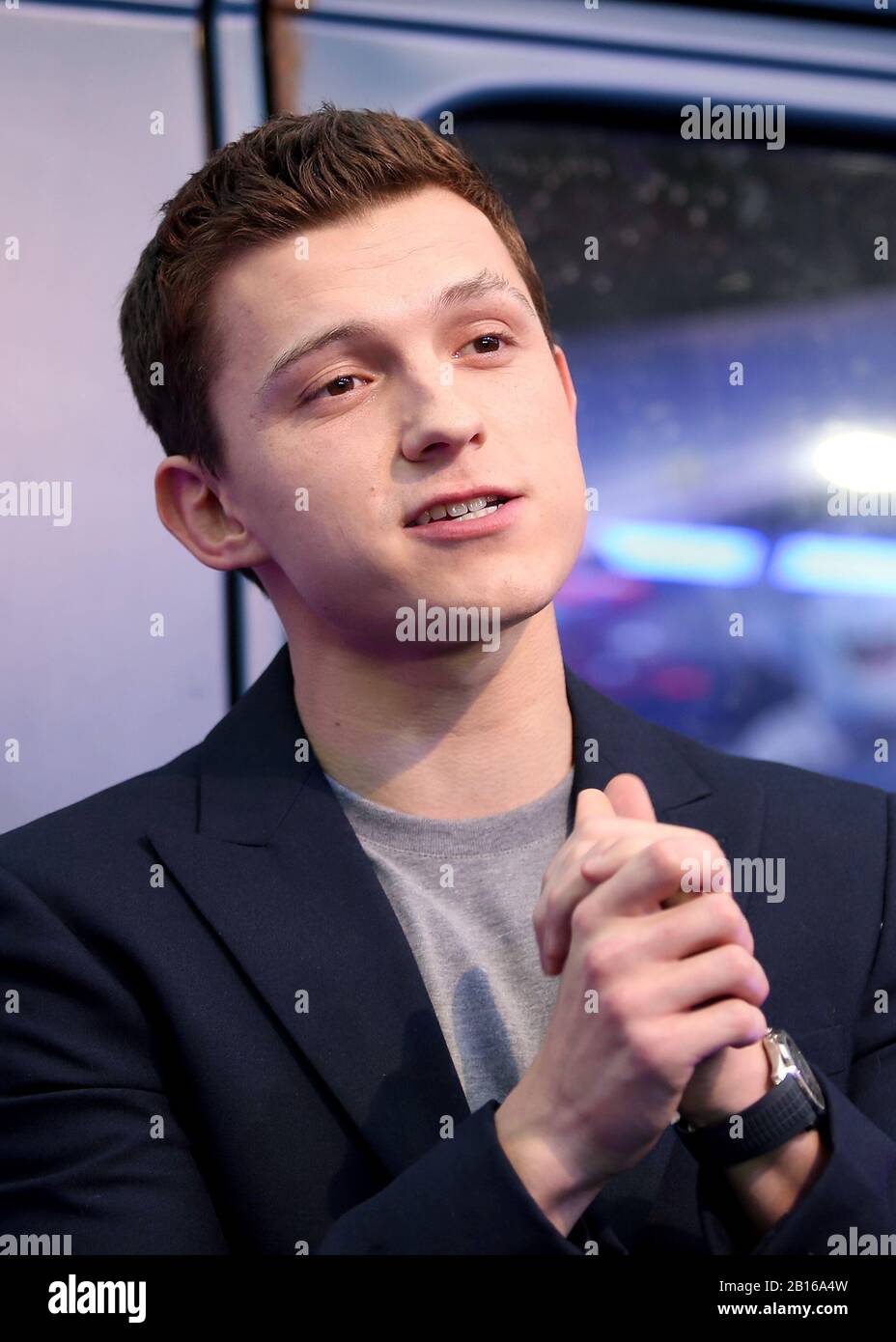 Tom Holland arriving at the UK premiere of Onward at the Curzon Mayfair ...