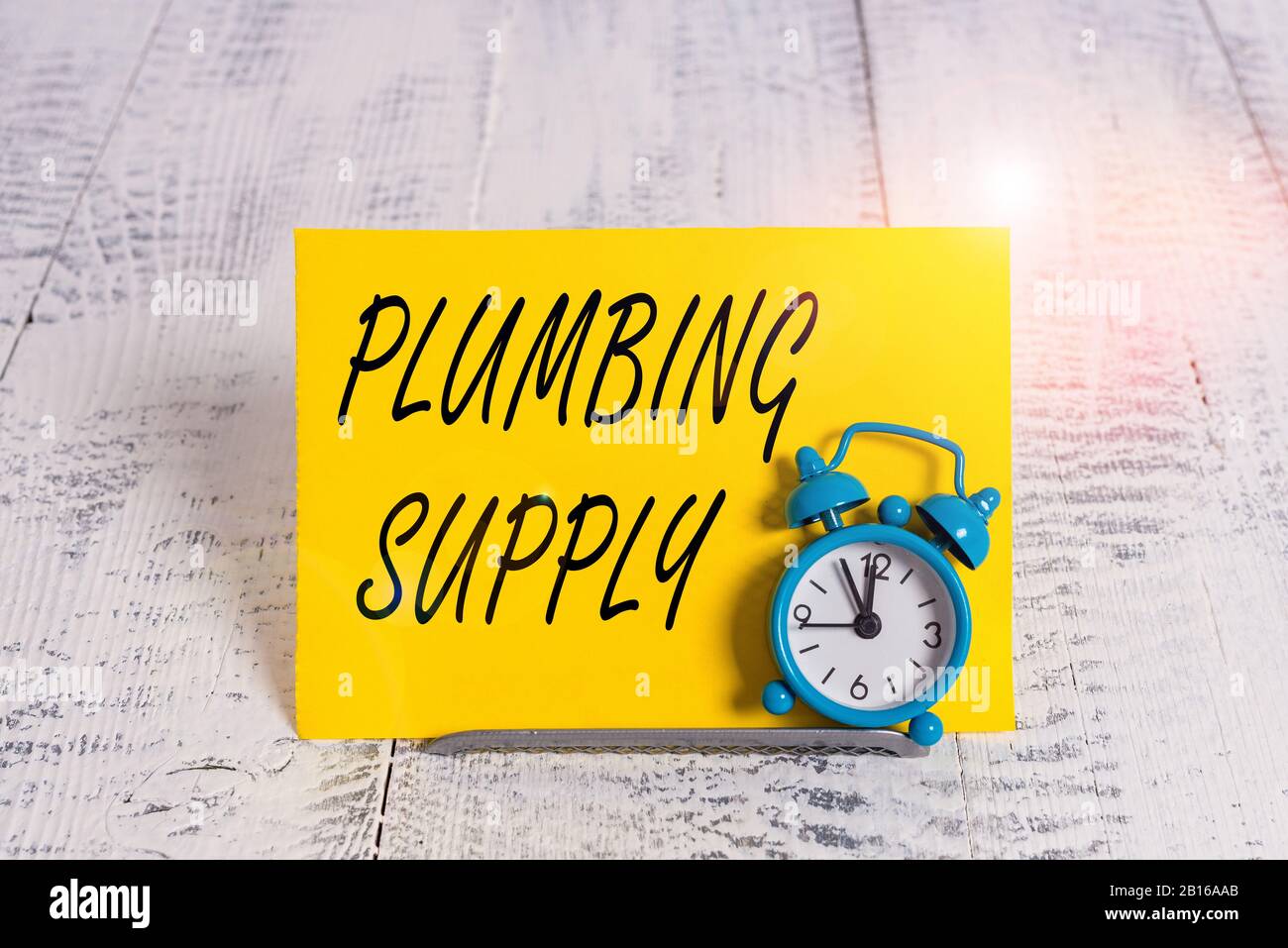 Writing note showing Plumbing Supply. Business concept for tubes or ...