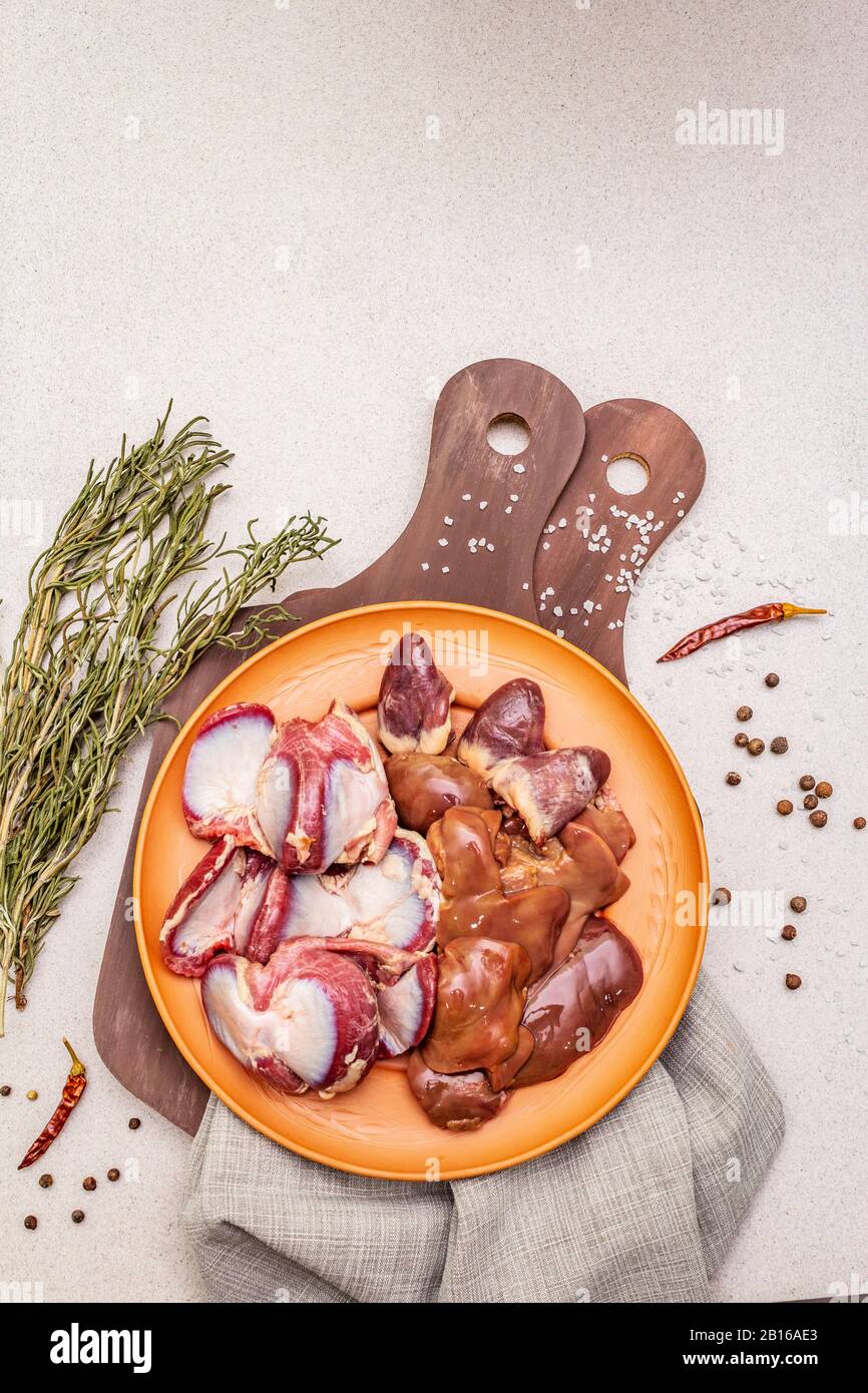 Uncooked offal chitterlings hi-res stock photography and images - Alamy