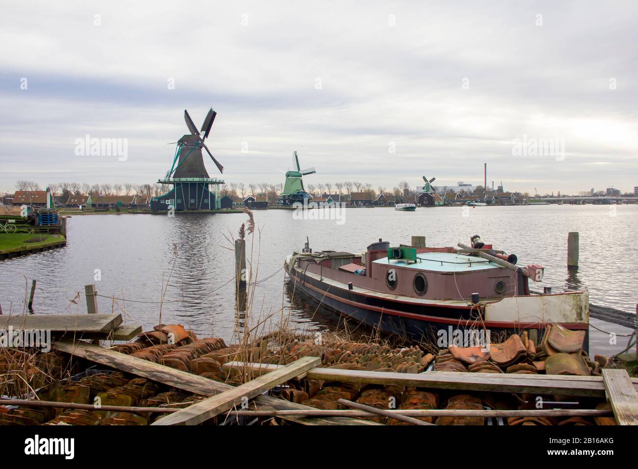 Zaanse Schans, Zaandam, Zaandijk,The Netherlands, 20 January 2020 ...